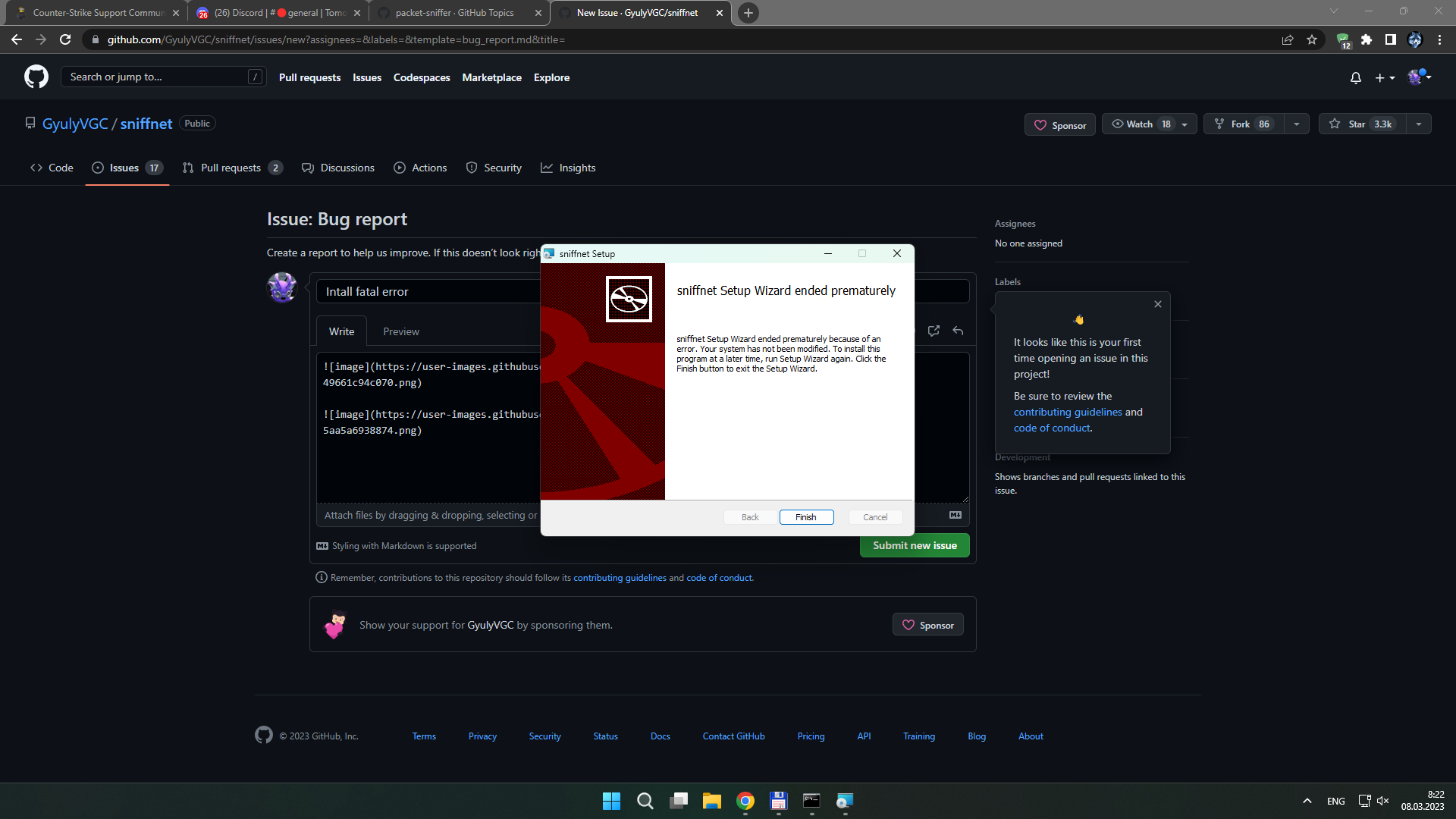 Intall fatal error · Issue #100 · GyulyVGC/sniffnet · GitHub