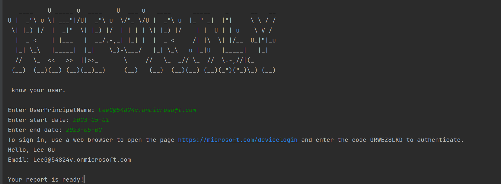 GitHub - sap8899/reportly: Reportly is an AzureAD user activity report tool.