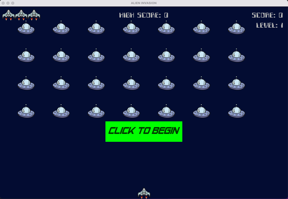 GitHub - jmelancon5817/Alien-Invasion: Alien Invasion game created as ...