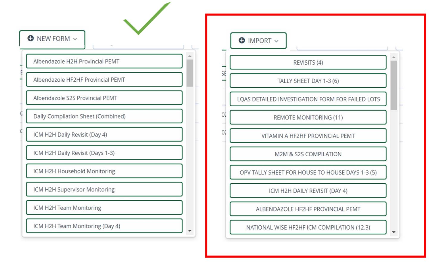Form list order in Campaign Data "IMPORT" · Issue #153 · AFG-Polio-Data/APMIS-Project · GitHub