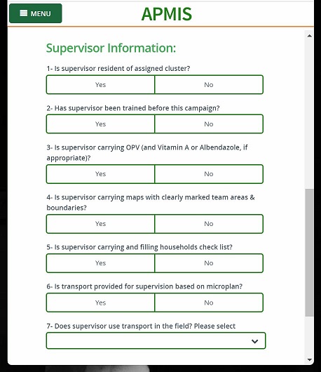 Enable yes/no option in mobile app · Issue #250 · AFG-Polio-Data/APMIS-Project · GitHub