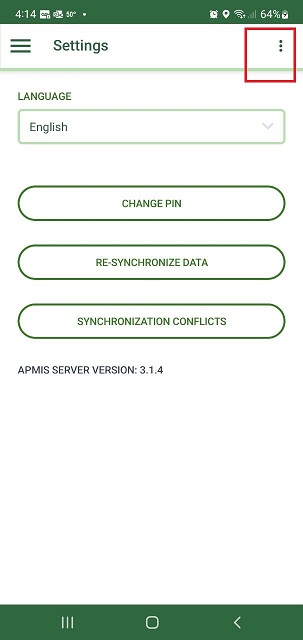 Dropping 3 dots in Setting Mobile app · Issue #283 · AFG-Polio-Data/APMIS-Project · GitHub