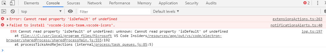 Failed to install any extension with recent VSCode Insider · Issue ...