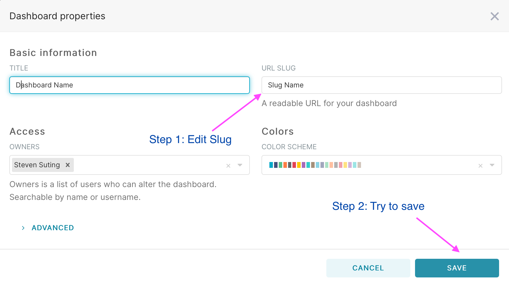 Cannot save dashboard properties when dashboard has been imported · Issue #15317 · apache ...