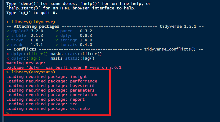Personalize message upon library(easystats) · Issue #37 · easystats/easystats · GitHub