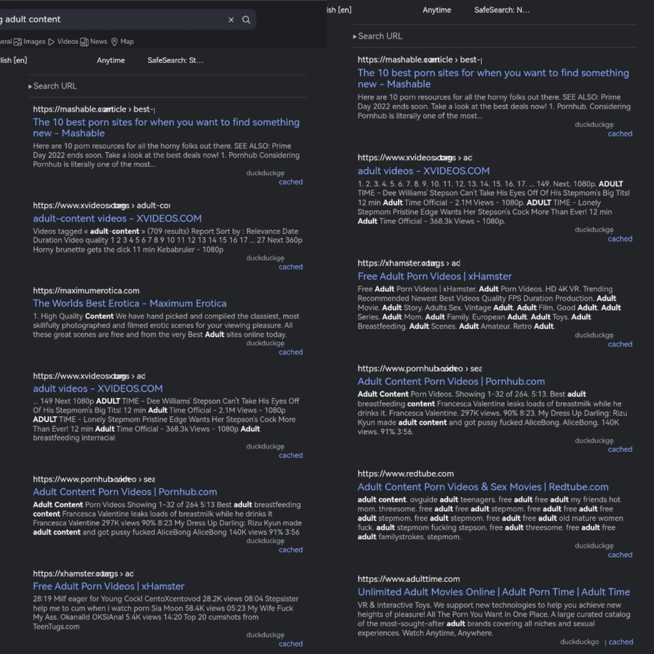 Safe search won't activate on ddg and startpage · Issue #2786 · searxng/searxng · GitHub