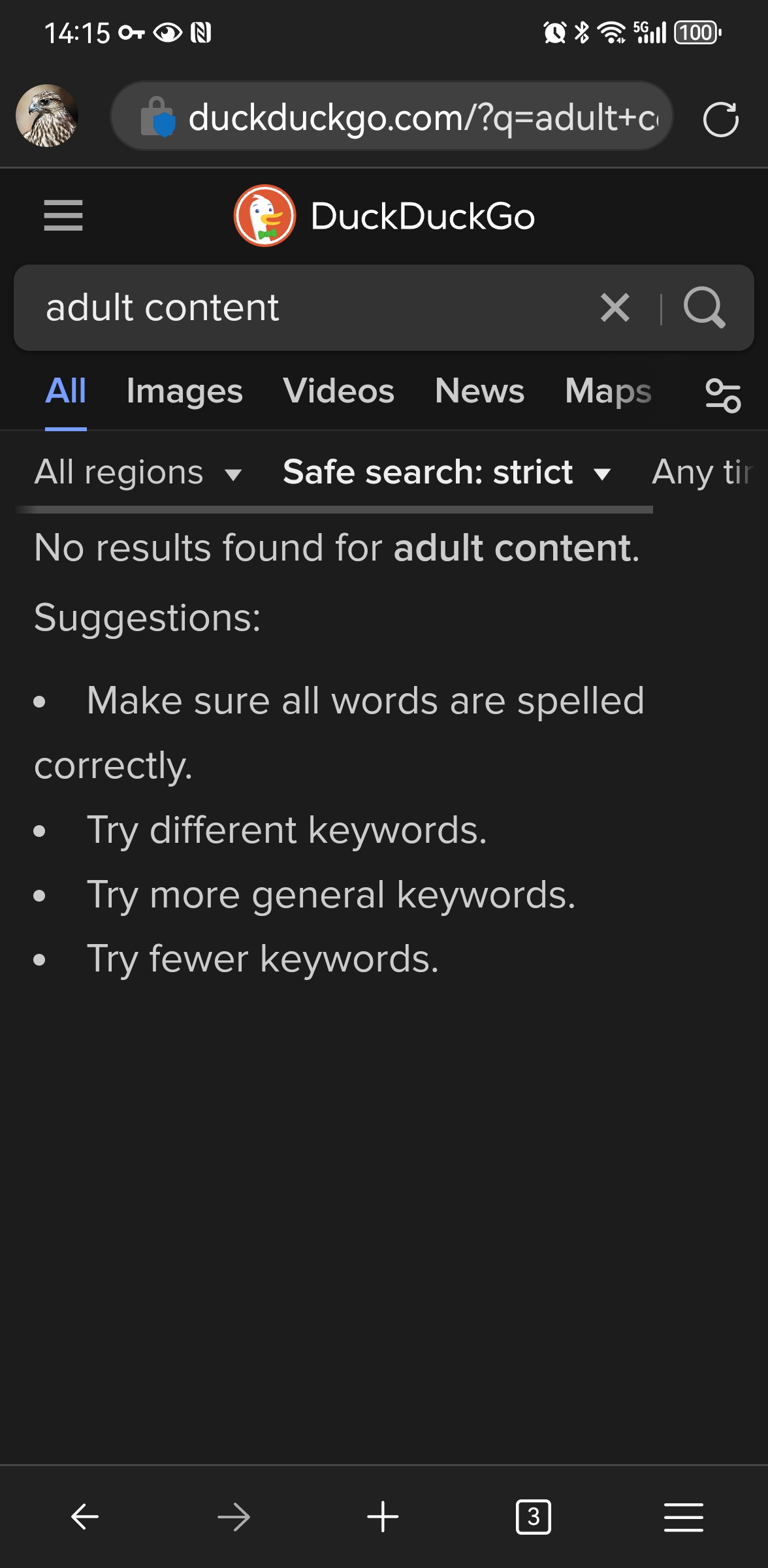 Safe search won't activate on ddg and startpage · Issue #2786 · searxng/searxng · GitHub