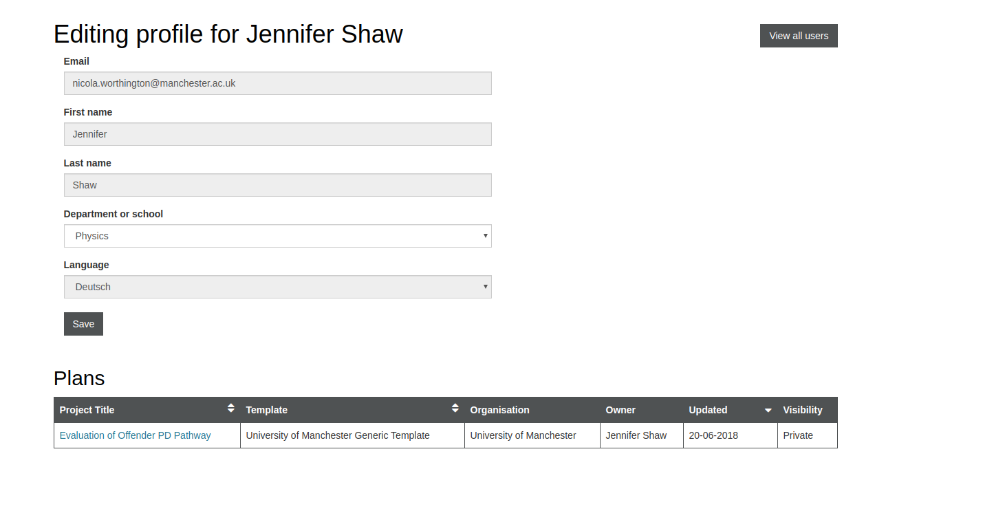 Improve admin view of users · Issue #2240 · DMPRoadmap/roadmap · GitHub