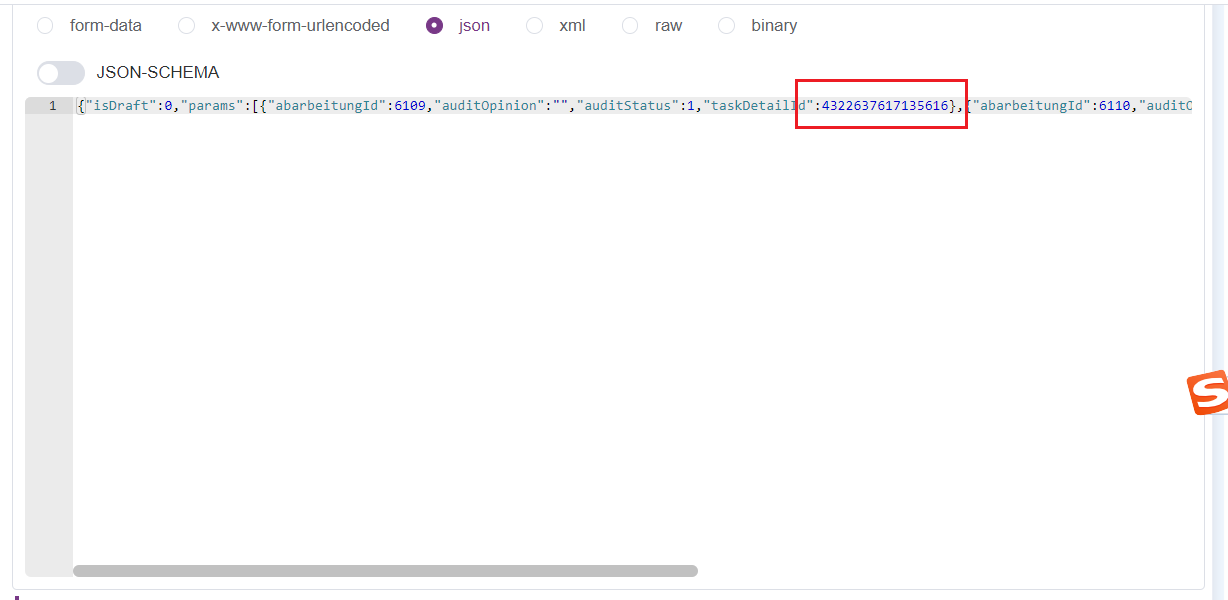 Bug 接口测试json请求体用json Schema转换后再关闭json Schema，数据内容发生了变化 · Issue 24378 · Meterspheremetersphere 