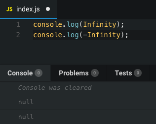 console.log(Infinity) · Issue #961 · codesandbox/codesandbox-client · GitHub
