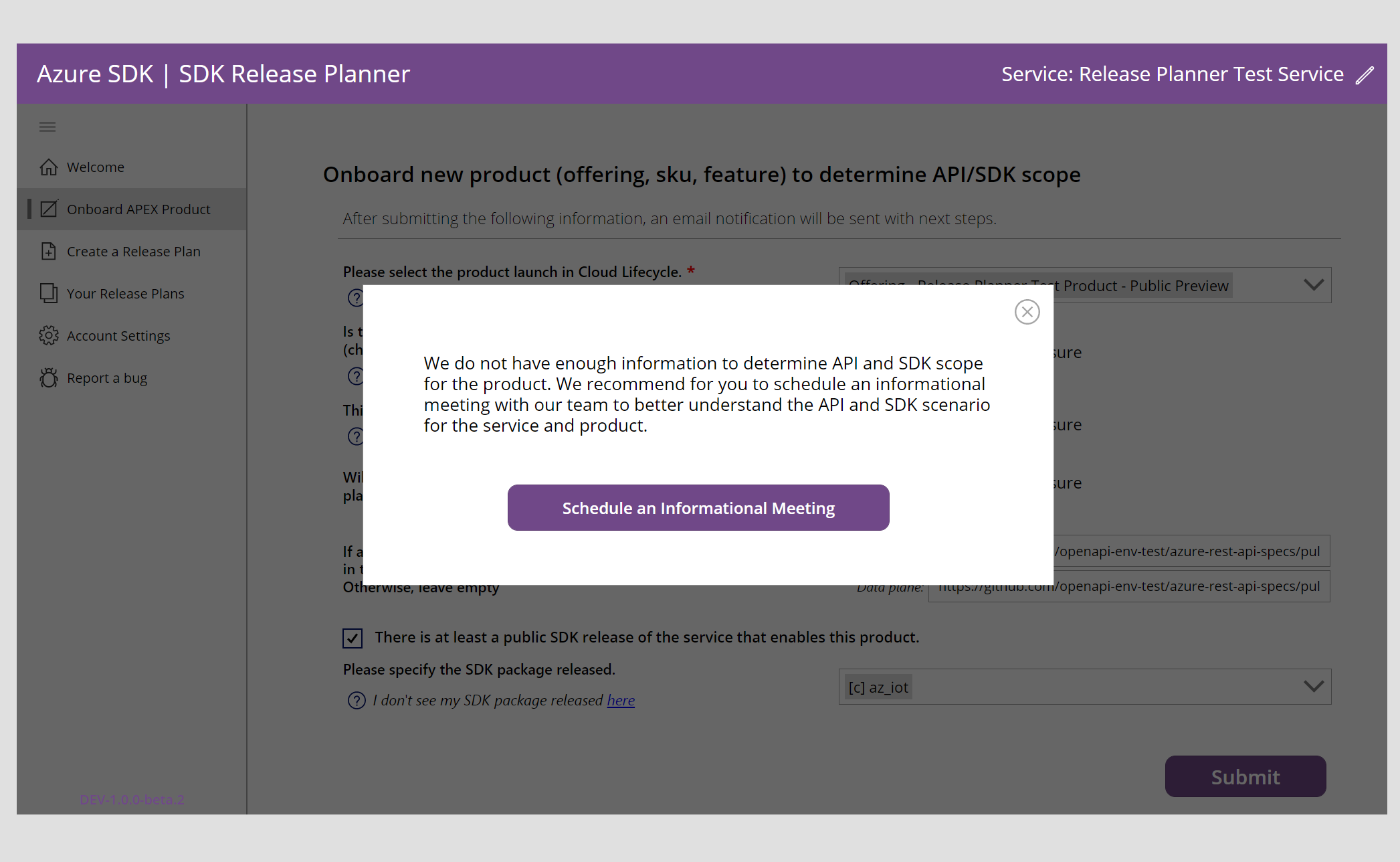 Improve text for pop up to schedule an informational meeting · Issue #4270 · Azure/azure-sdk ...