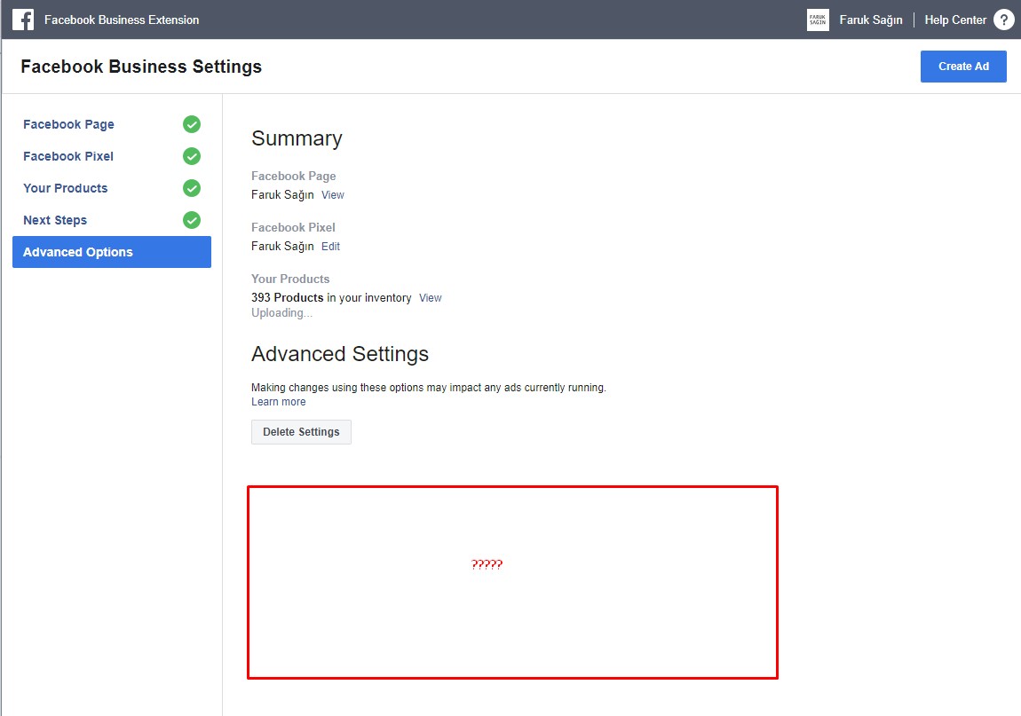 The Facebook access token is invalid. Please click on Facebook Ads Extension, Manage Settings ...
