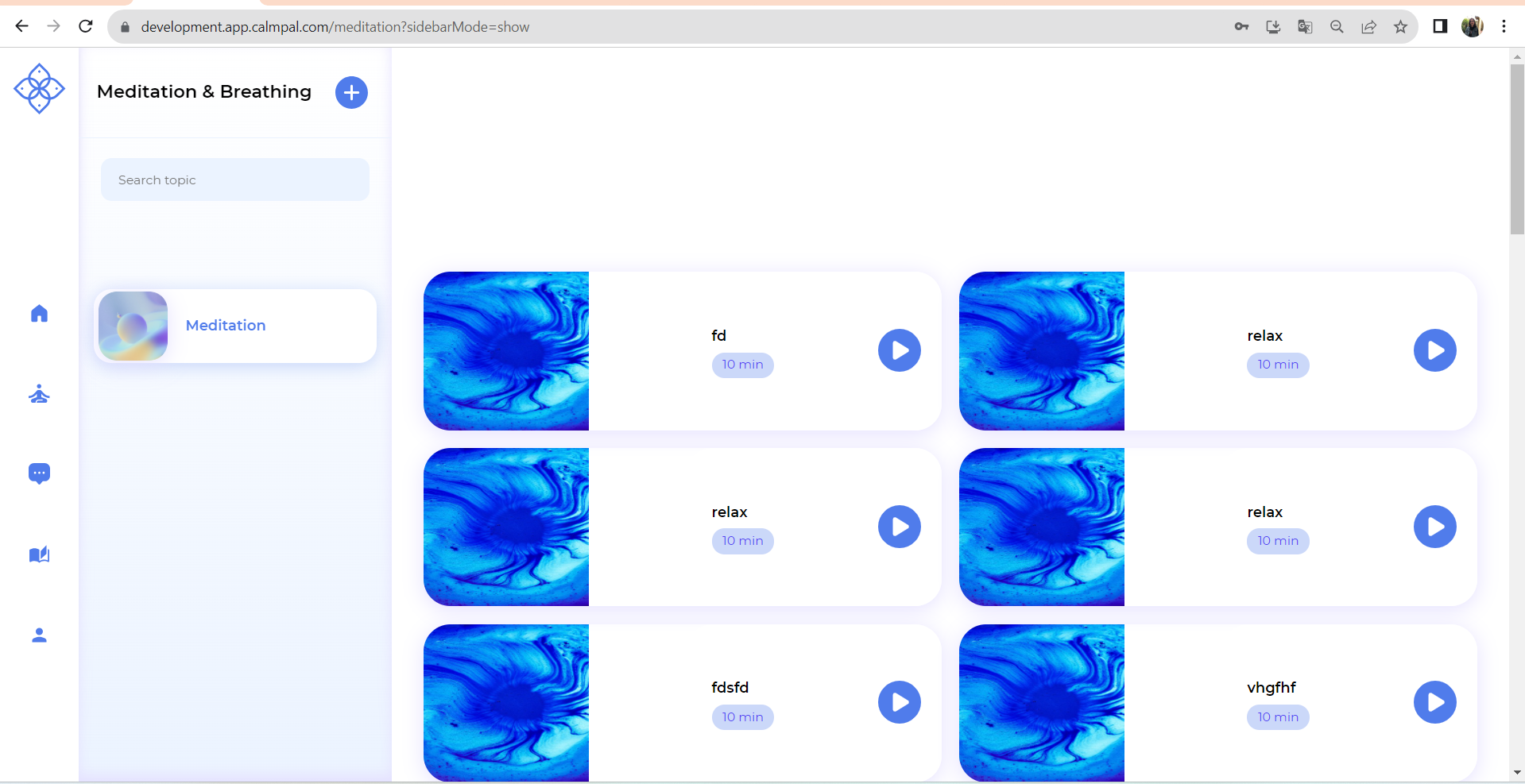 [BUG] All existing on the system meditations are displayed on meditation list after reloading ...