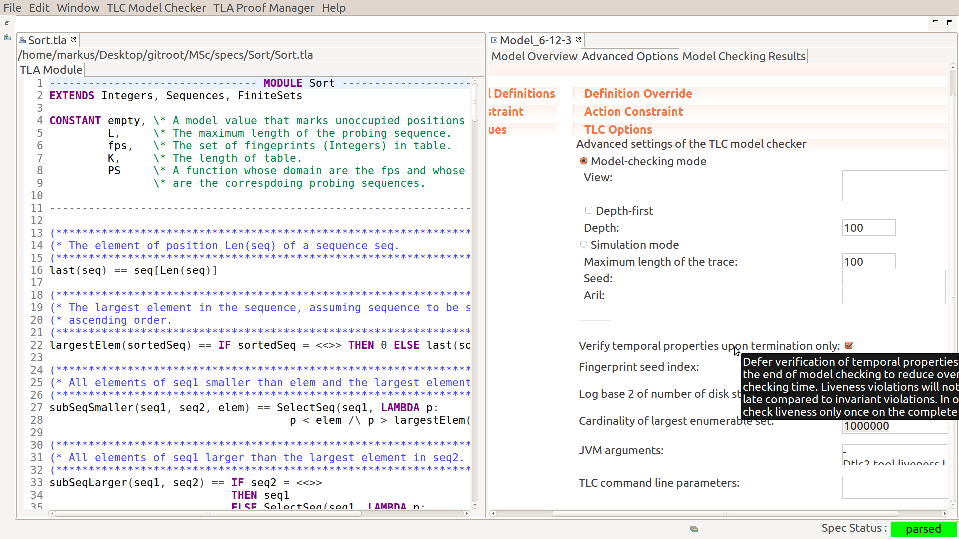 Support deferred liveness checking in Toolbox · Issue #43 · tlaplus/tlaplus · GitHub