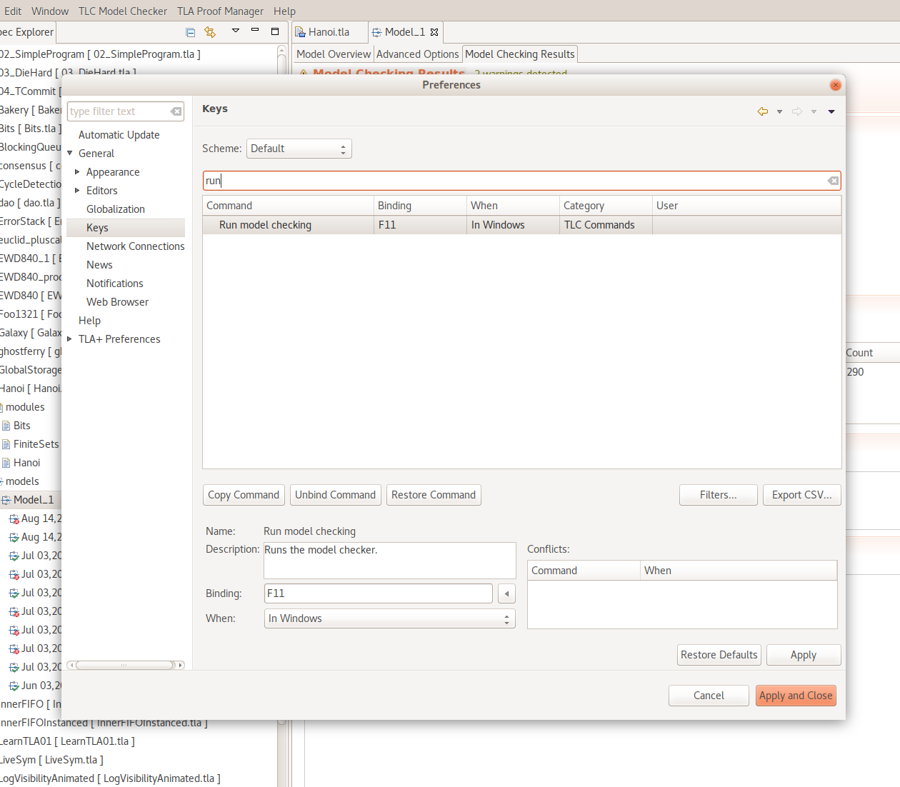On Mac, F11 is already bound to "Show Desktop" · Issue #181 · tlaplus/tlaplus · GitHub