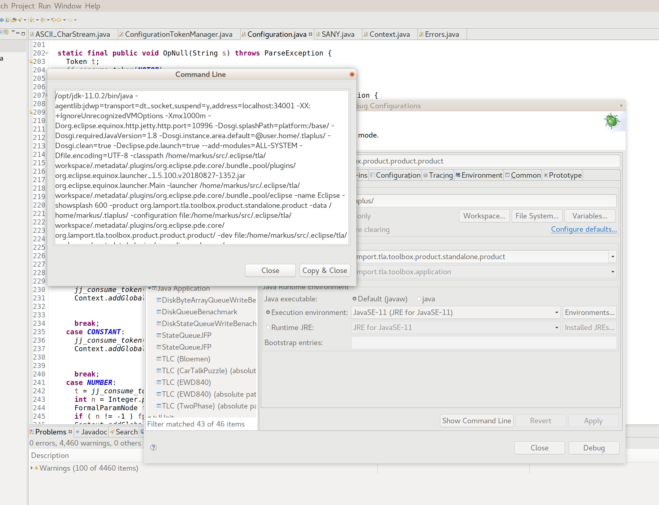 Show TLC cmd as executed on the command line in model editor · Issue #257 · tlaplus/tlaplus · GitHub