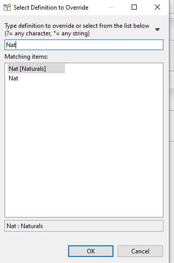 Definition override shows Nat two times when spec uses instantiation ...