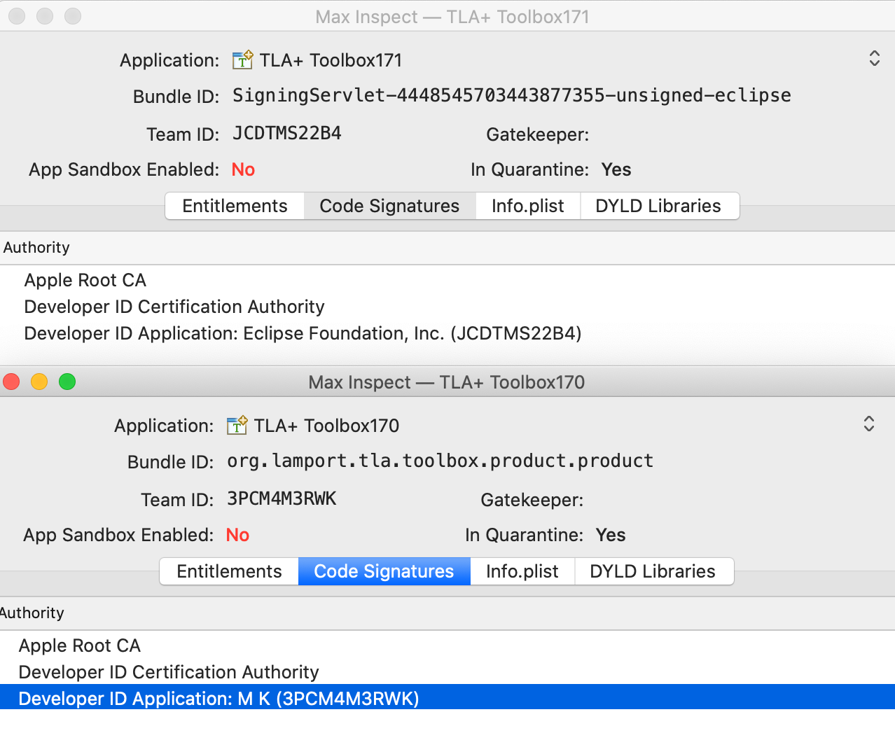 Invalid code signature on MacOS installation of tla-plus-toolbox-nightly · Issue #516 · tlaplus ...