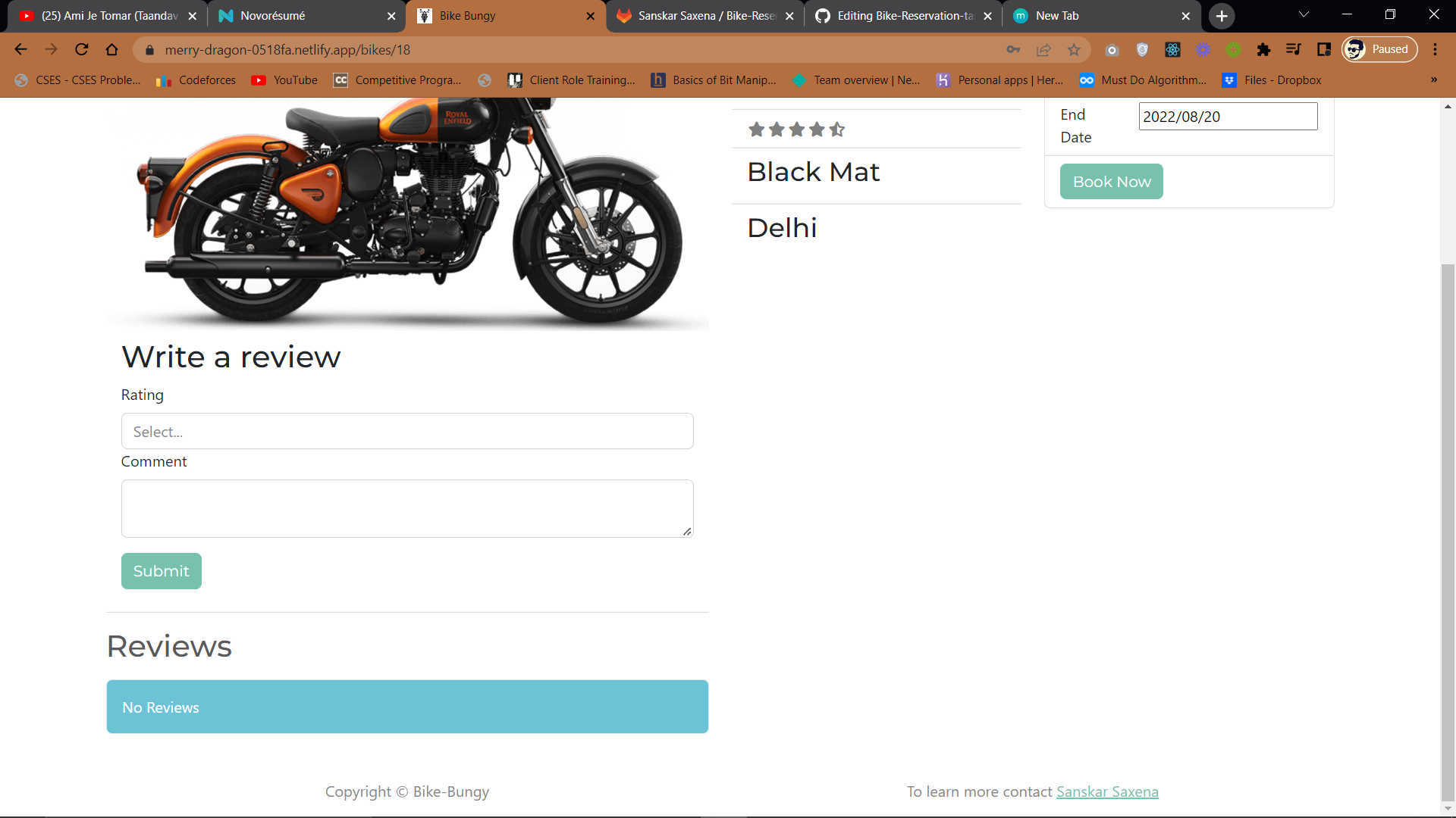 GitHub - sanskar-saxena/Bike-reservation-system-nestjs-Frontend