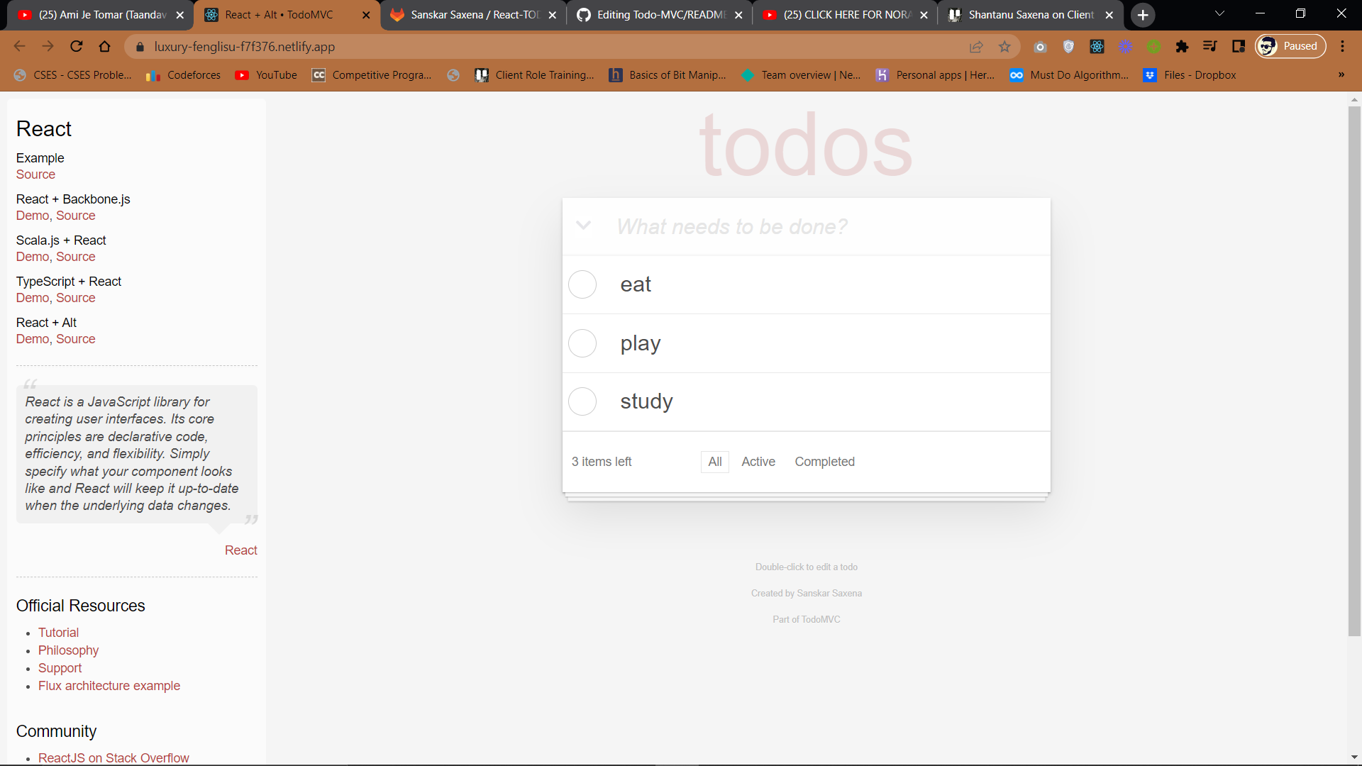 GitHub - sanskar-saxena/Todo-MVC GitHub - sanskar-saxena/Todo-MVC