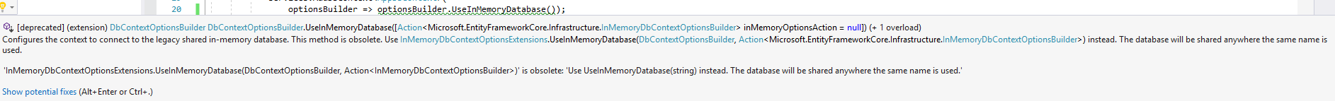 Mvcrazor Pages Fix Useinmemorydatabase · Issue 4544 · Dotnetaspnetcoredocs · Github