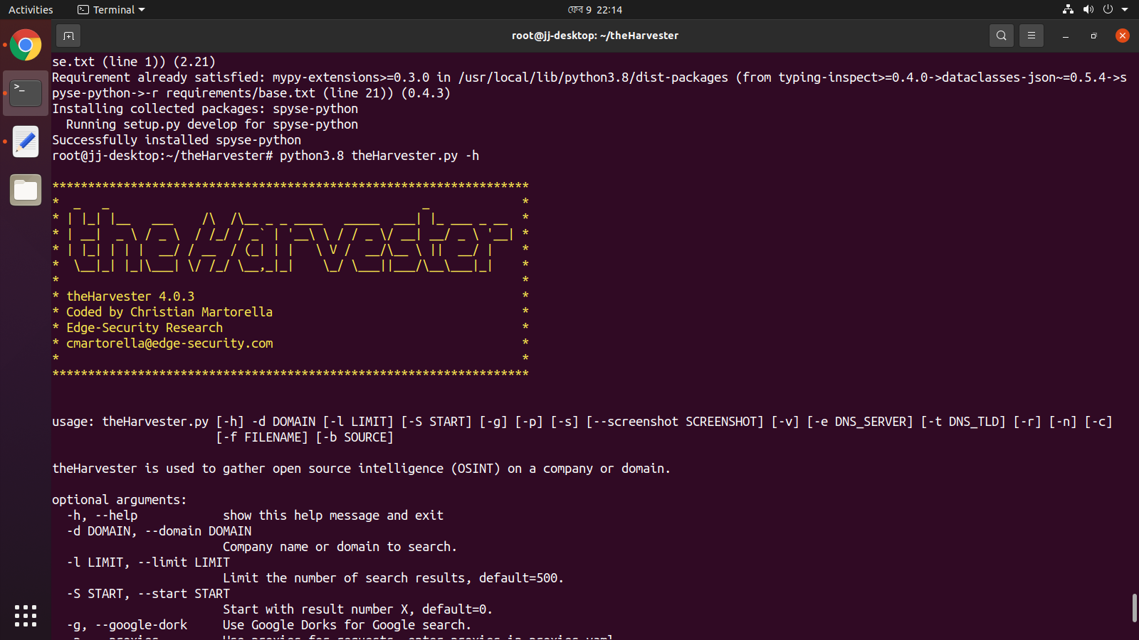 Install theHarvester on Ubuntu · GitHub