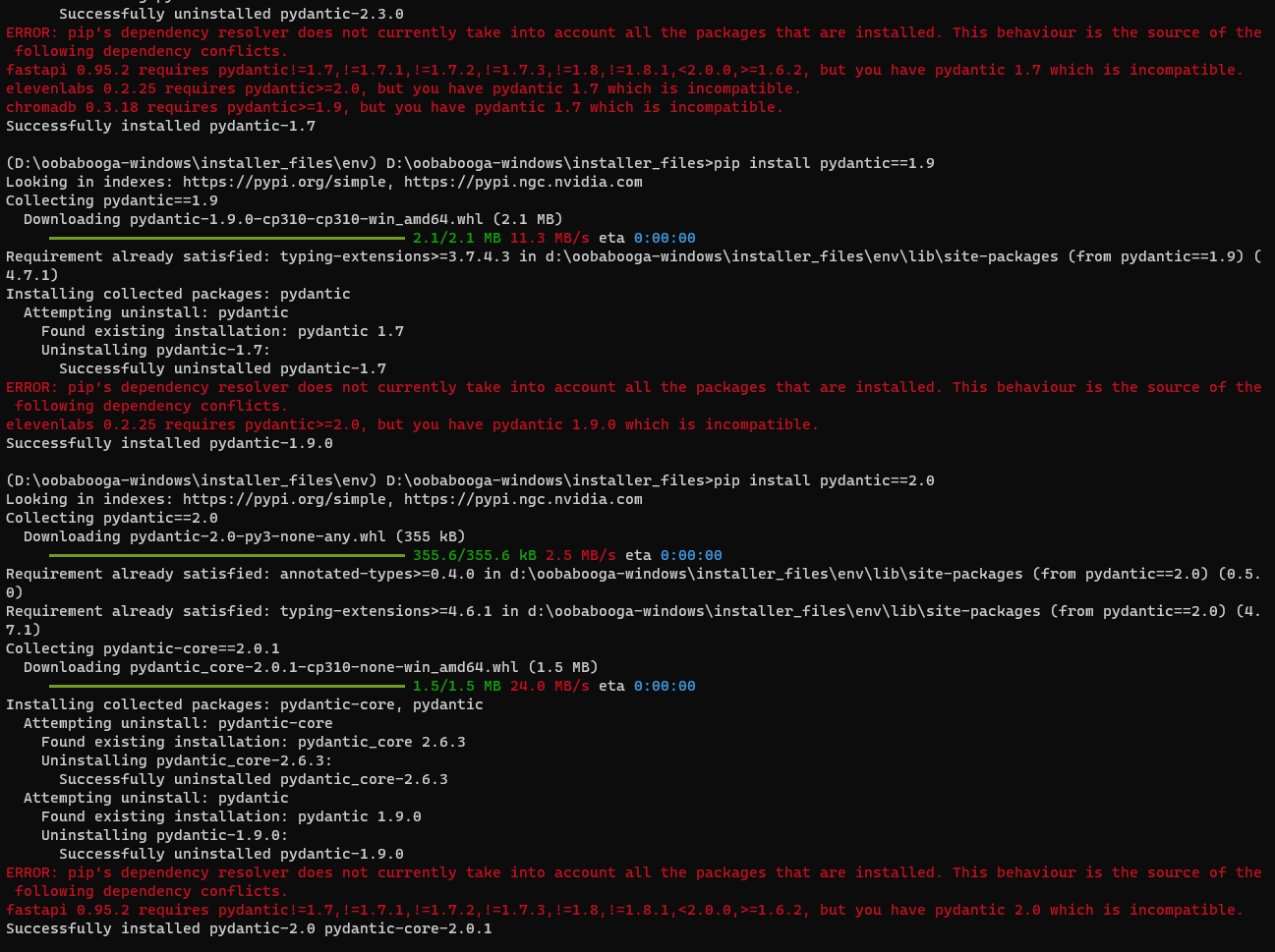 Installation broken · Issue #3846 · oobabooga/text-generation-webui · GitHub