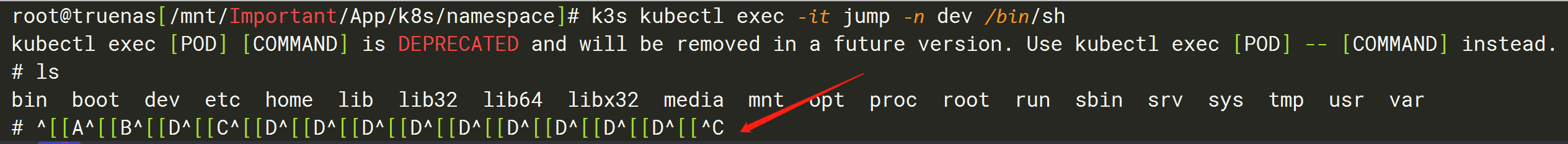 In docker container cli,Press arror key · Issue #1102 · kingToolbox/WindTerm · GitHub