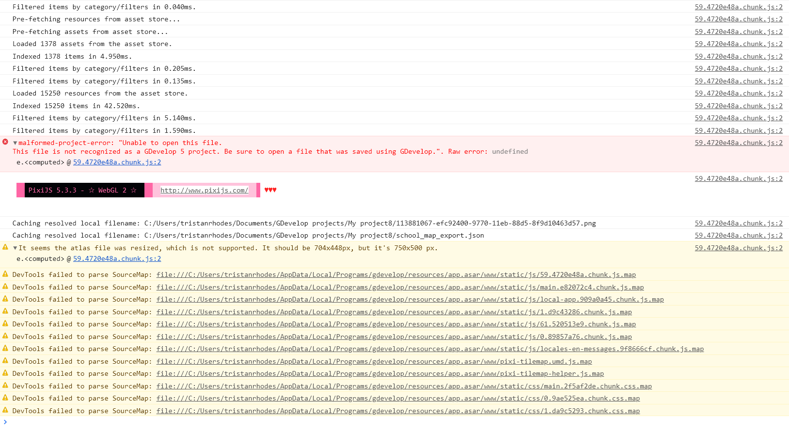 Tilemap not rendering until GDevelop is closed and reopened · Issue #2517 · 4ian/GDevelop · GitHub