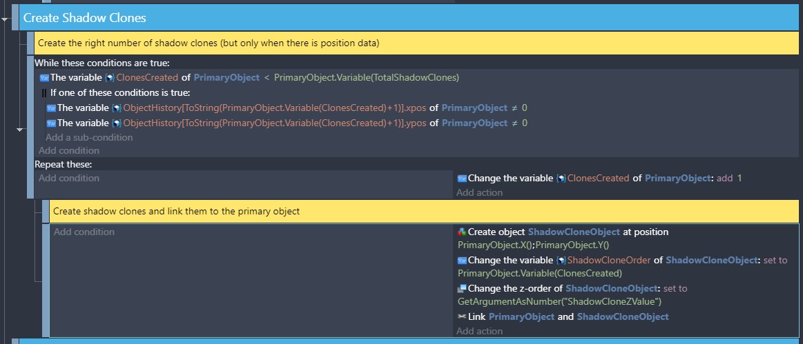 Create Shadow Clones (new extension) · Issue #66 · GDevelopApp/GDevelop-extensions · GitHub