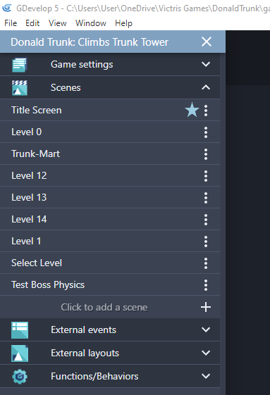 Improve starting scene selection · Issue #3560 · 4ian/GDevelop · GitHub