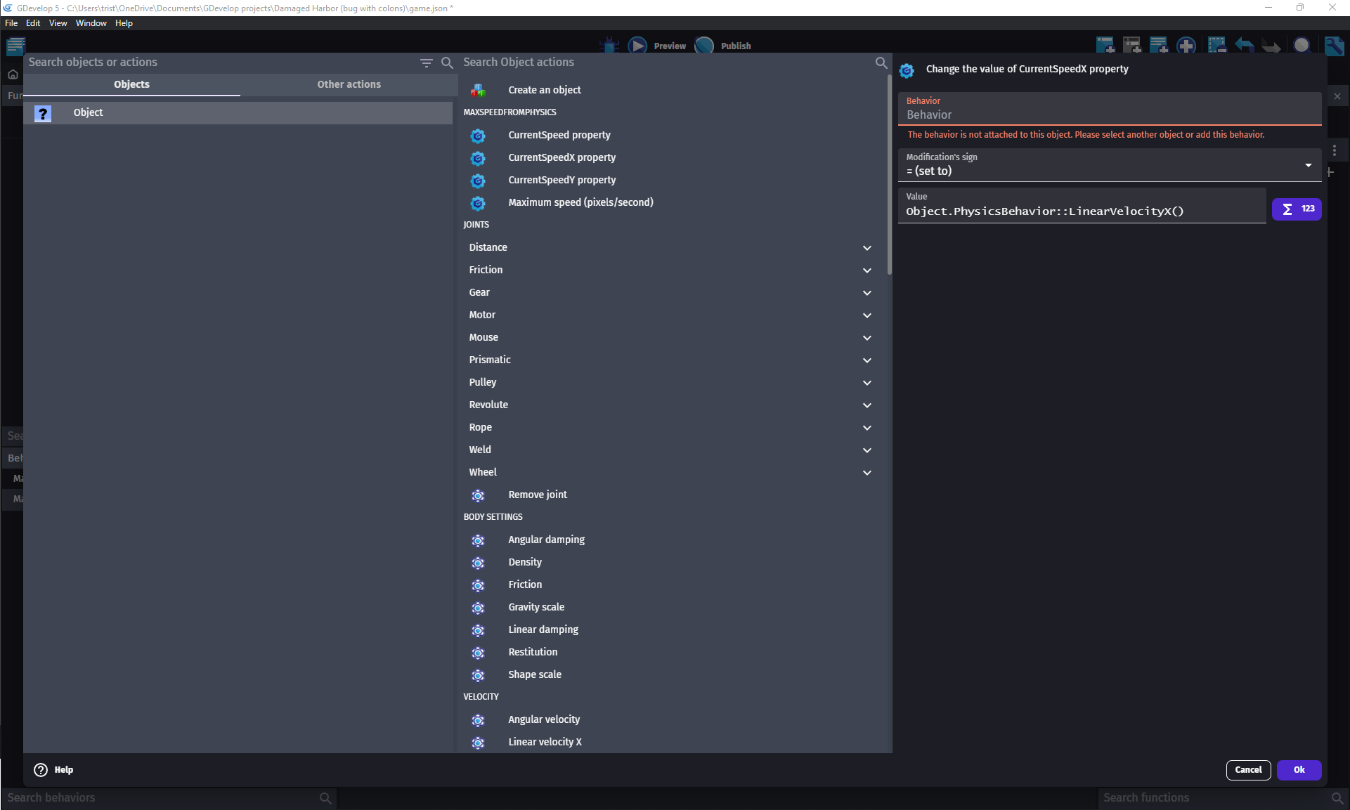 Copy and pasting a behavior results in broken actions/conditions in the new behavior · Issue ...