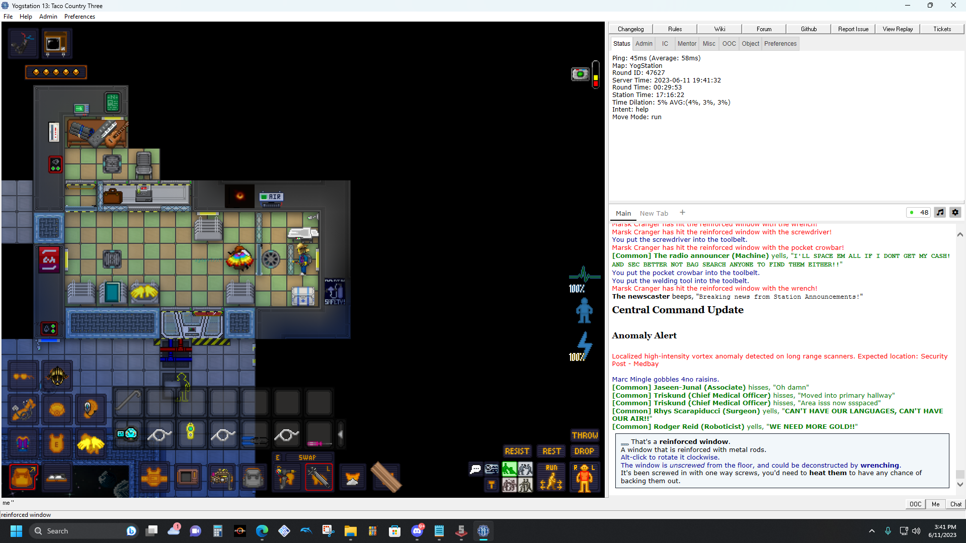 construction of reinforced windows doesnt actually complete them · Issue #19237 · yogstation13 ...