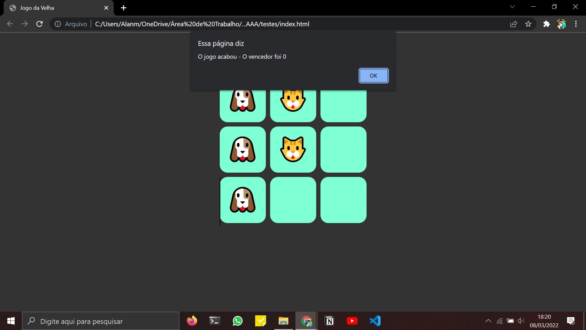 GitHub - AlanMoreira13/jogo-da-velha