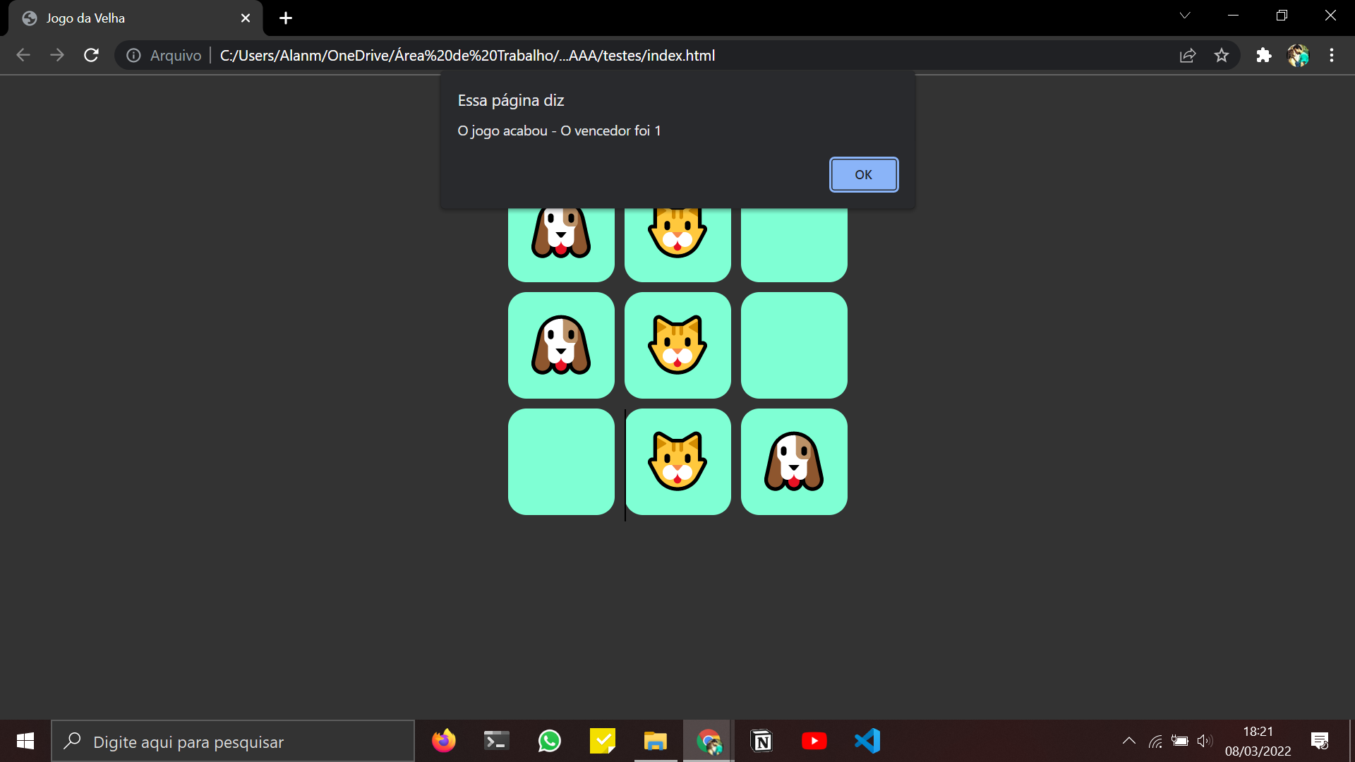 GitHub - AlanMoreira13/jogo-da-velha