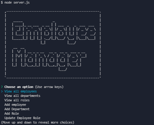 GitHub - Brock-Merritt/Employee-Tracker