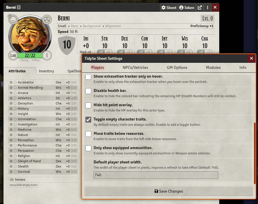 [Feature Request] show/edit to PC sheet as well (traits and proficiency) · Issue #586 · sdenec ...