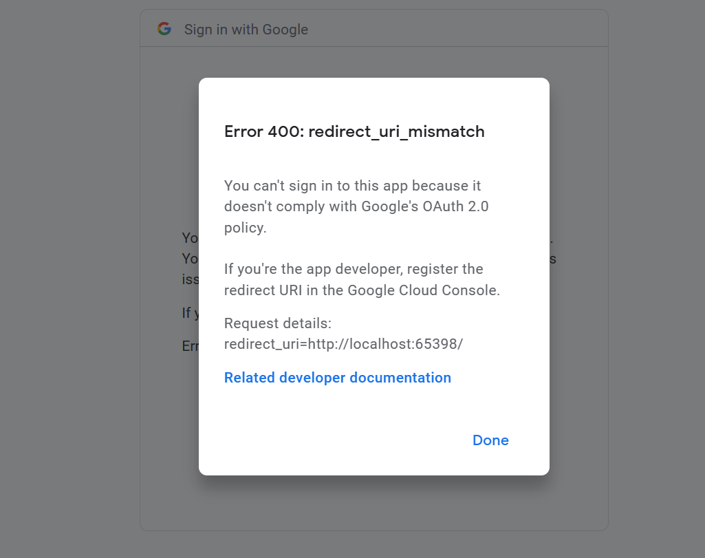 getting random localhost urls with google gmail nodejs quickstart · Issue #402 · googleworkspace ...