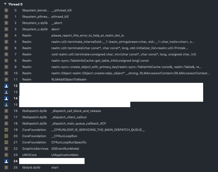 Crash On Some Devices When Insert In Realm Column Do Erase · Issue 6315 · Realm Realm Swift