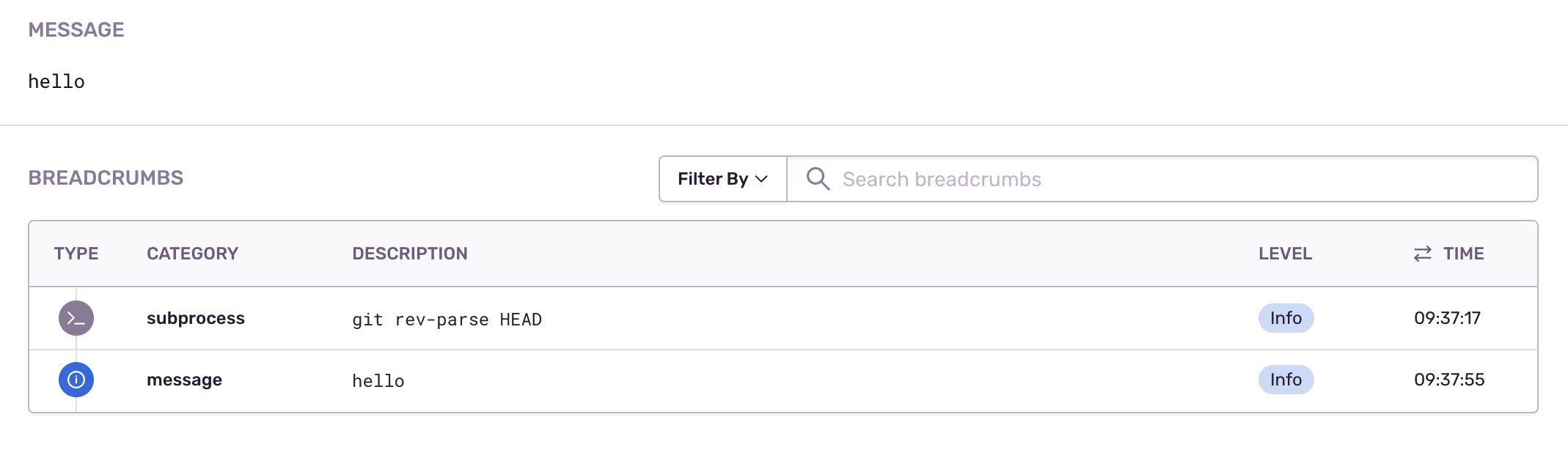 SDK should not create breadcrumbs for processes it ran itself · Issue #1238 · getsentry/sentry ...