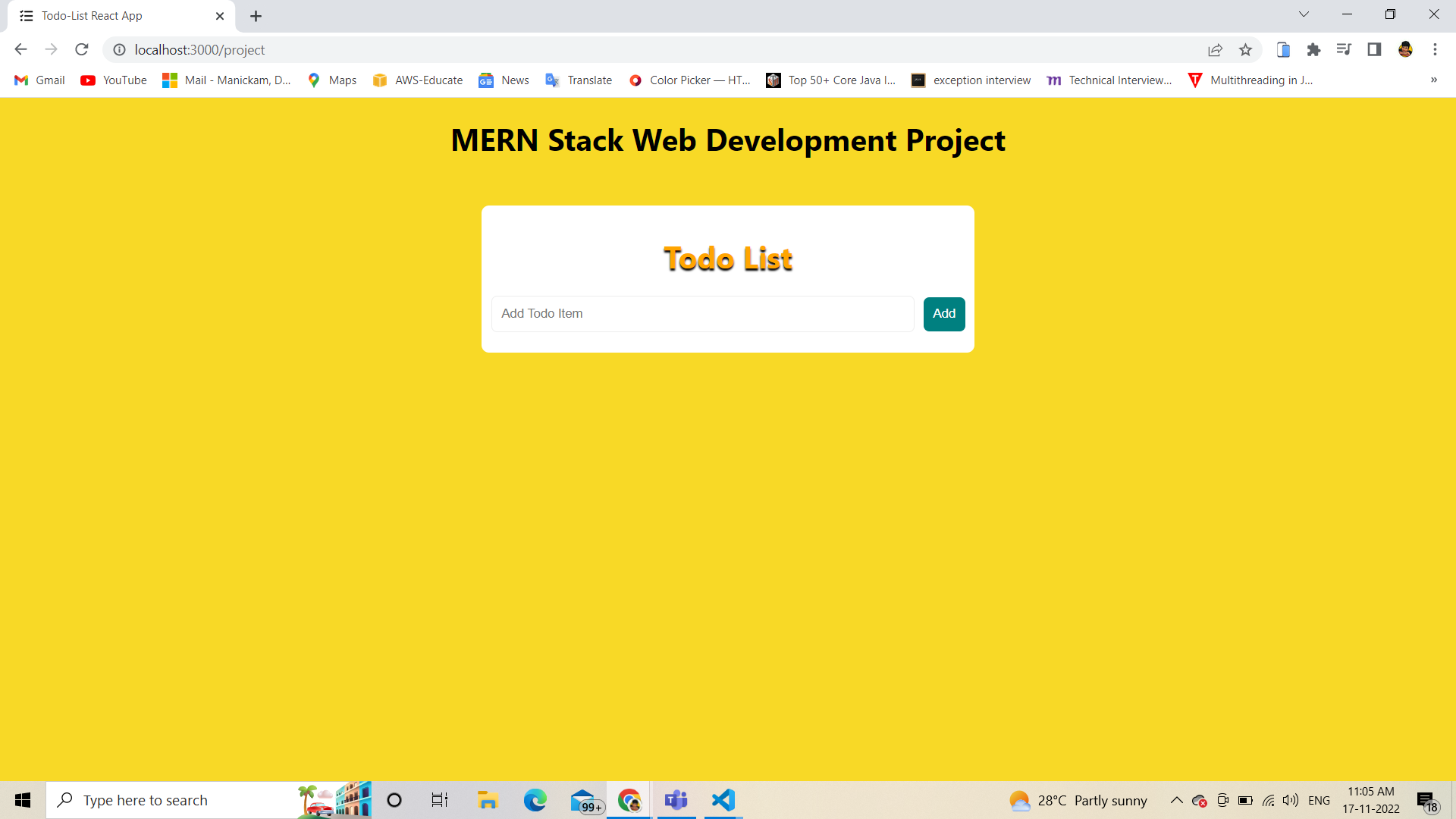 GitHub - dharunm22/todo-project
