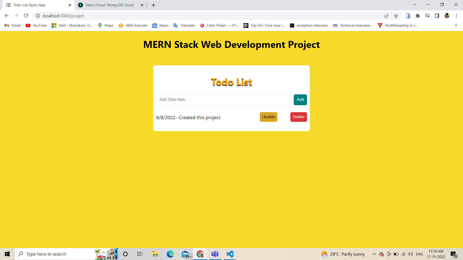 GitHub - dharunm22/todo-project