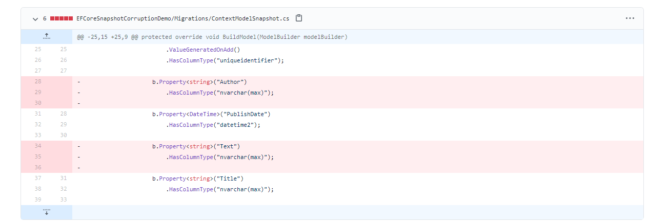 Remove migration often corrupts the model snapshot in team environments · Issue #23911 · dotnet ...