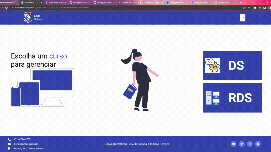 GitHub - MillenaFerreira/Lion-School-Integracao-FrontEnd