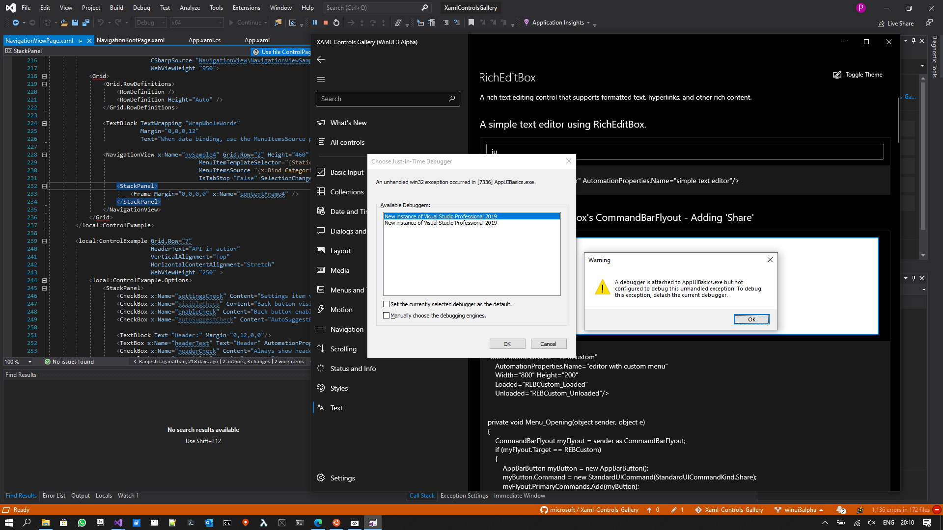 RichEditBox crashes the app when typing fast · Issue #2563 · microsoft/microsoft-ui-xaml · GitHub