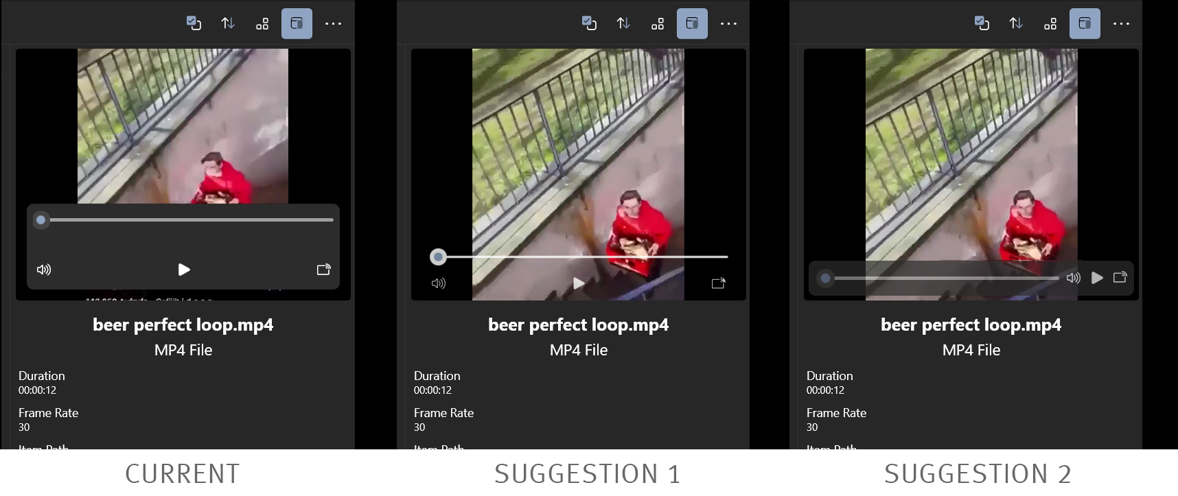 Feature: Improve the video control styles in the preview pane · Issue ...