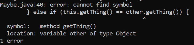 Exercise #5 equals method · Issue #177 · nus-cs2030/2223-s1 · GitHub