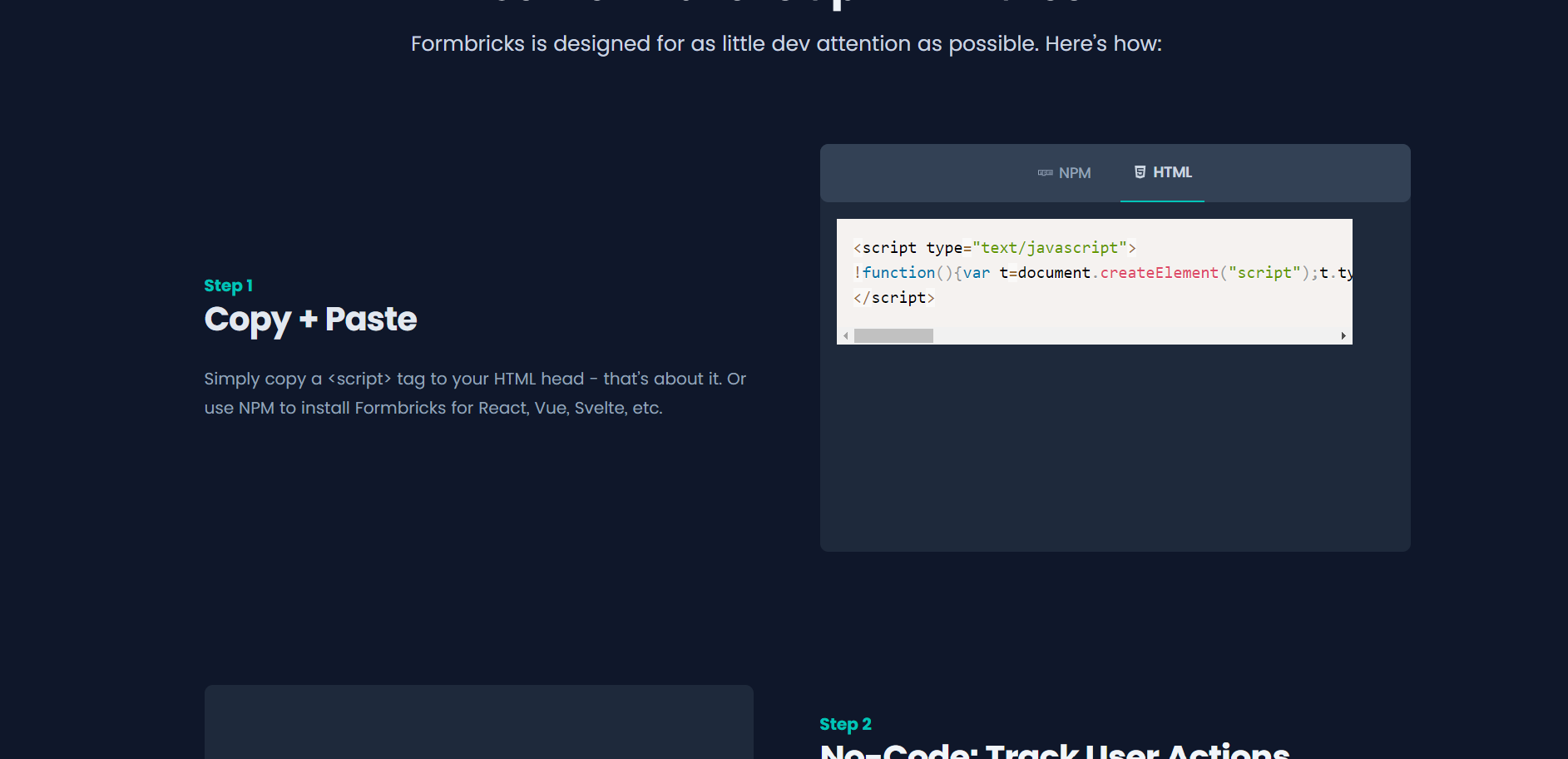 [Improvement] Formbricks-com: Add a copy button/icon on Setup Tabs · Issue #1181 · formbricks ...