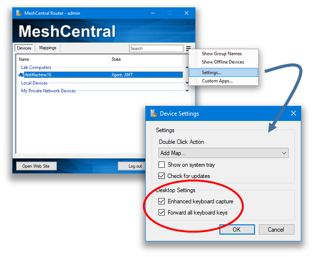 Unable to type in remote session using Router · Issue #4165 · Ylianst/MeshCentral · GitHub