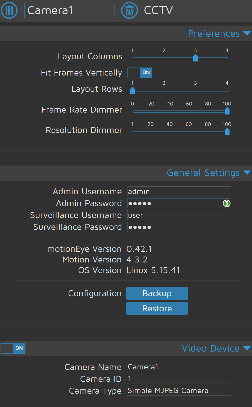 Advanced settings missing in Homeassistant-Addon · Issue #2523 · motioneye-project/motioneye ...